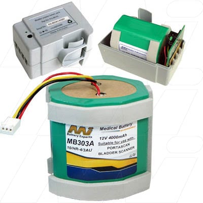 MediPortascan Plus Bladder Battery 12V NIMH MB303A|SIMPOWER